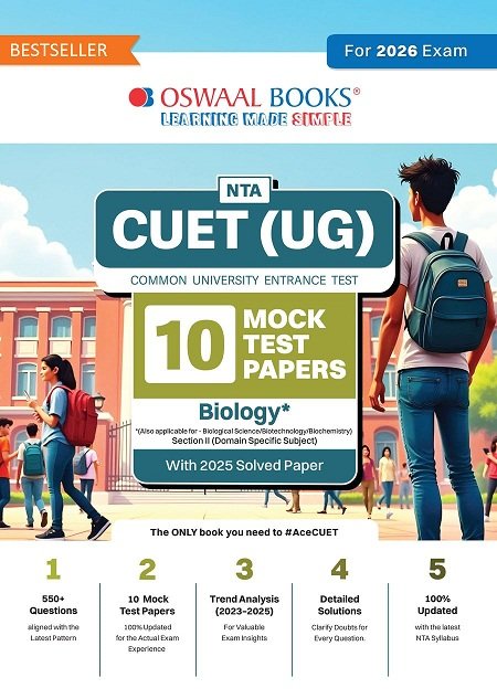 NTA CUET(UG) 10 Mock Test Papers Biology For 2026 Exam by Oswaal ...